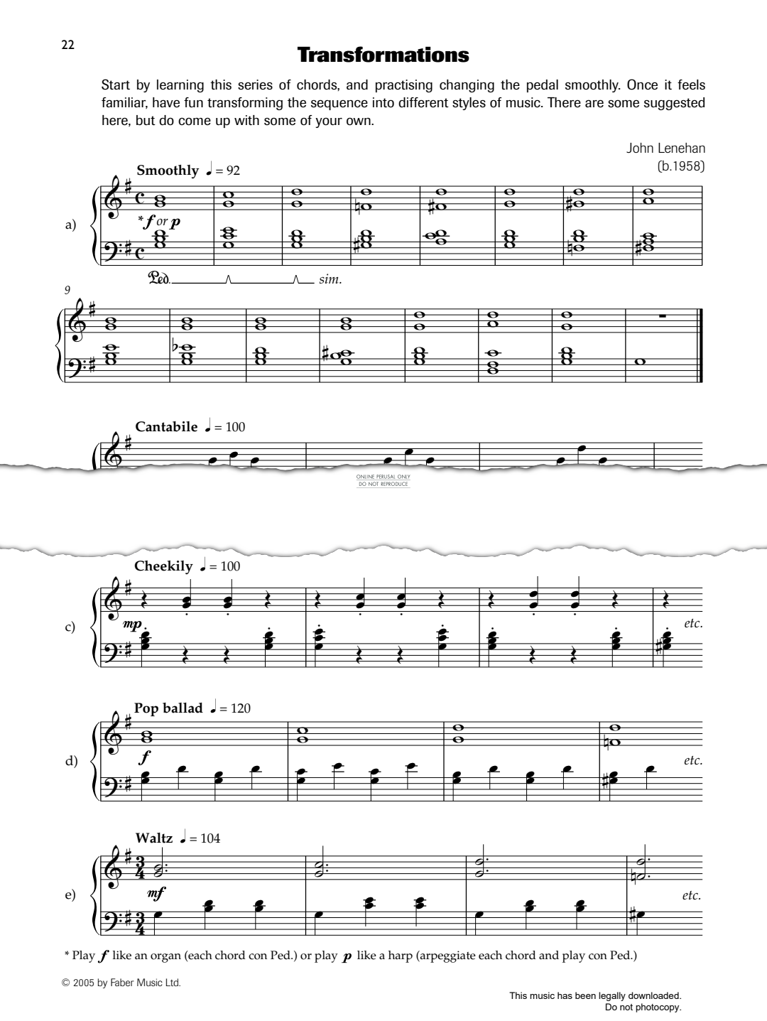Transformations (John Lenehan) | Sheet Music: Piano | PDF Download