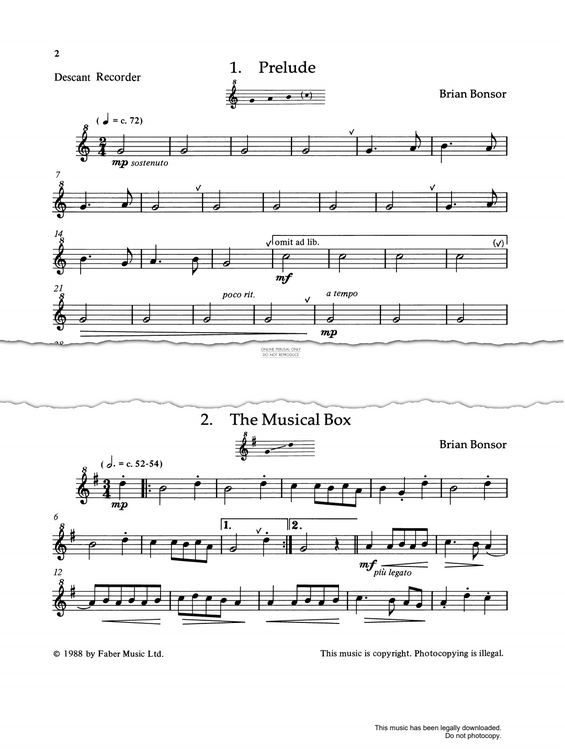 The Musical Box - sheet music by Brian Bonsor - fbd-53054 | notendownload
