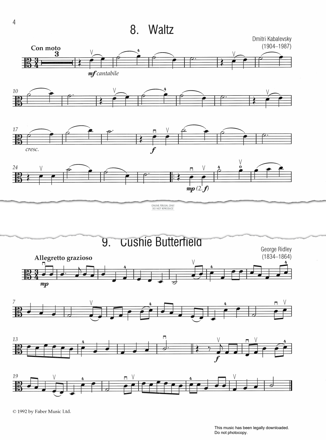 Cushie Butterfield - Noten von George Ridley - fbd-47181 | notendownload