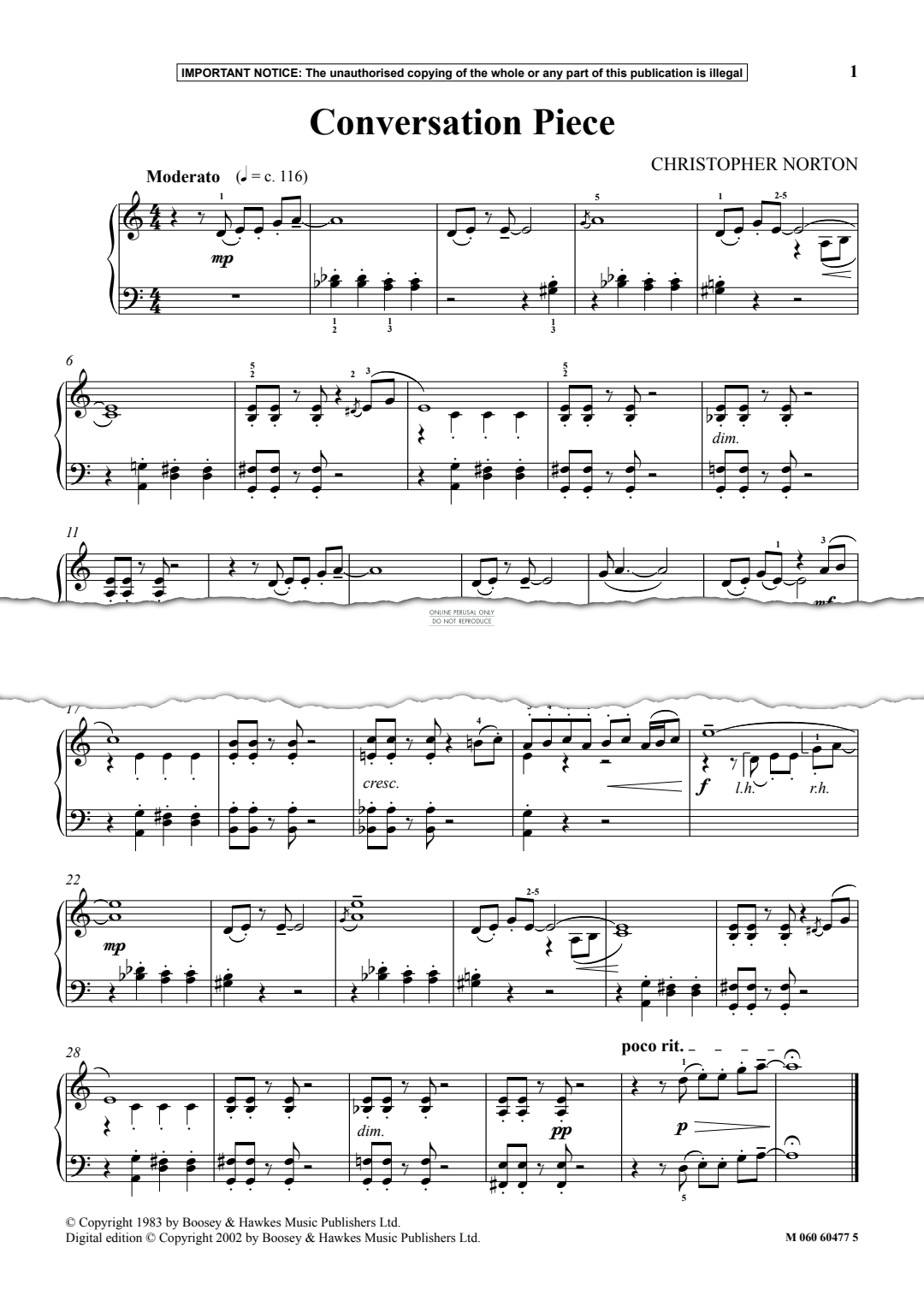 Conversation Piece - sheet music by Christopher Norton - fbd-9506 ...