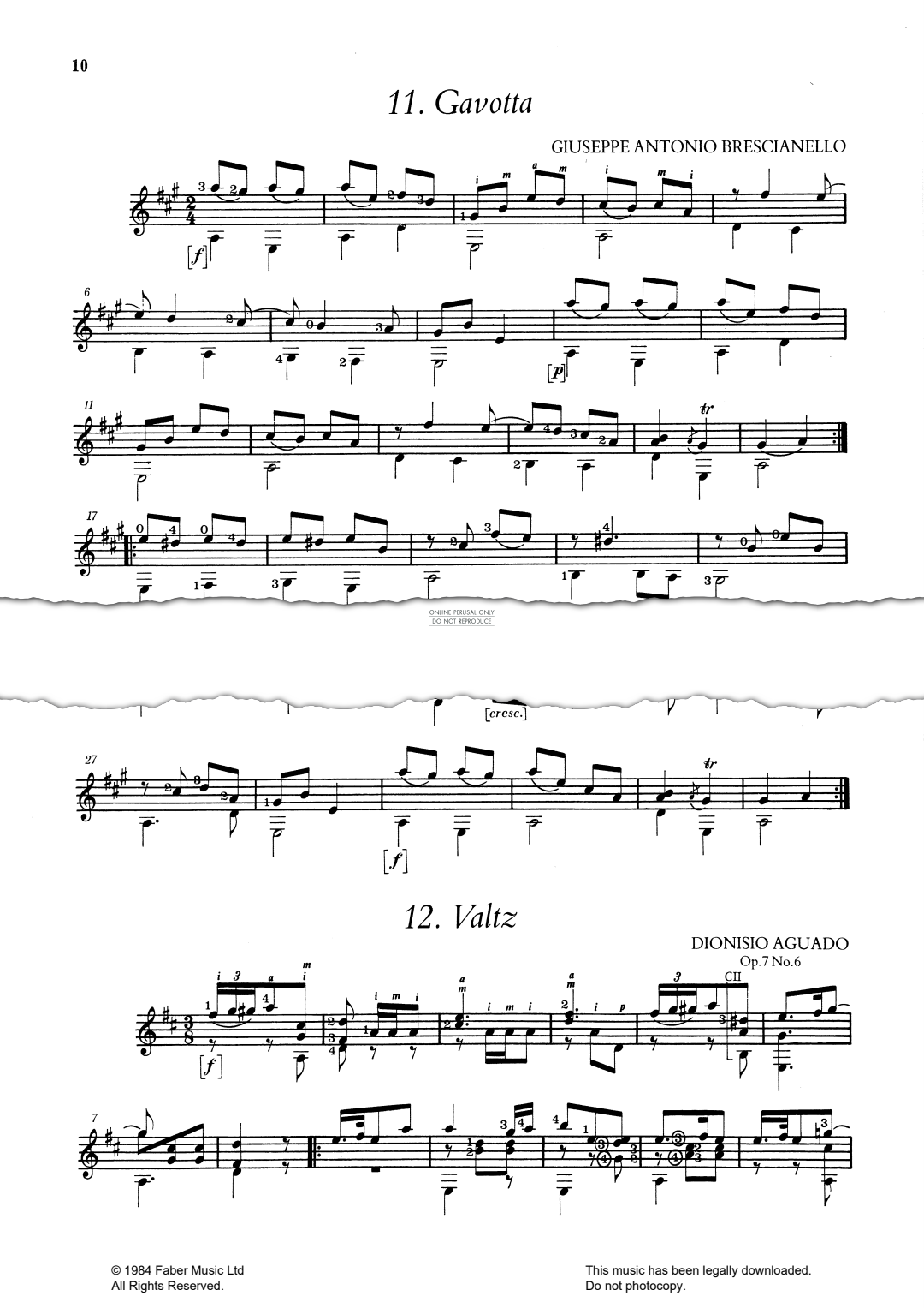 Gavotta - sheet music by Giuseppe Antonio Brescianello - fbd-46430 ...