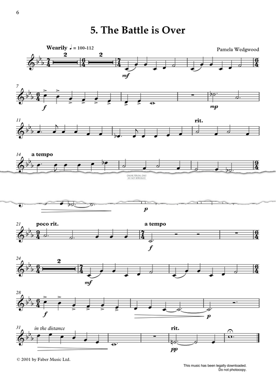 The Battle Is Over (Pam Wedgwood) | Sheet Music: Piano, Trumpet | PDF ...