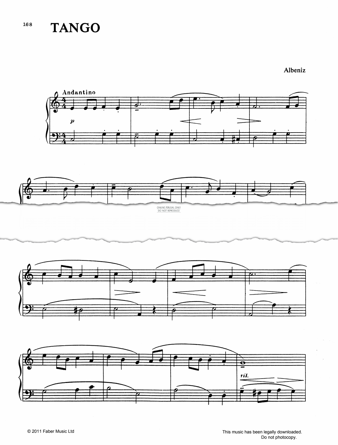 Tango - sheet music by Isaac Albeniz - fbd-10244 | notendownload