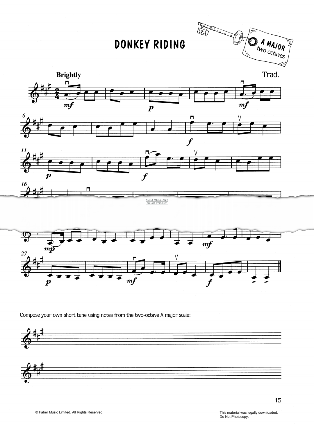 Donkey Riding - sheet music by Traditional - fbd-1938 | notendownload