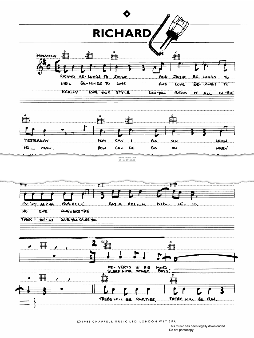 Richard (Billy Bragg) | Sheet Music: Guitar, Voice | PDF Download