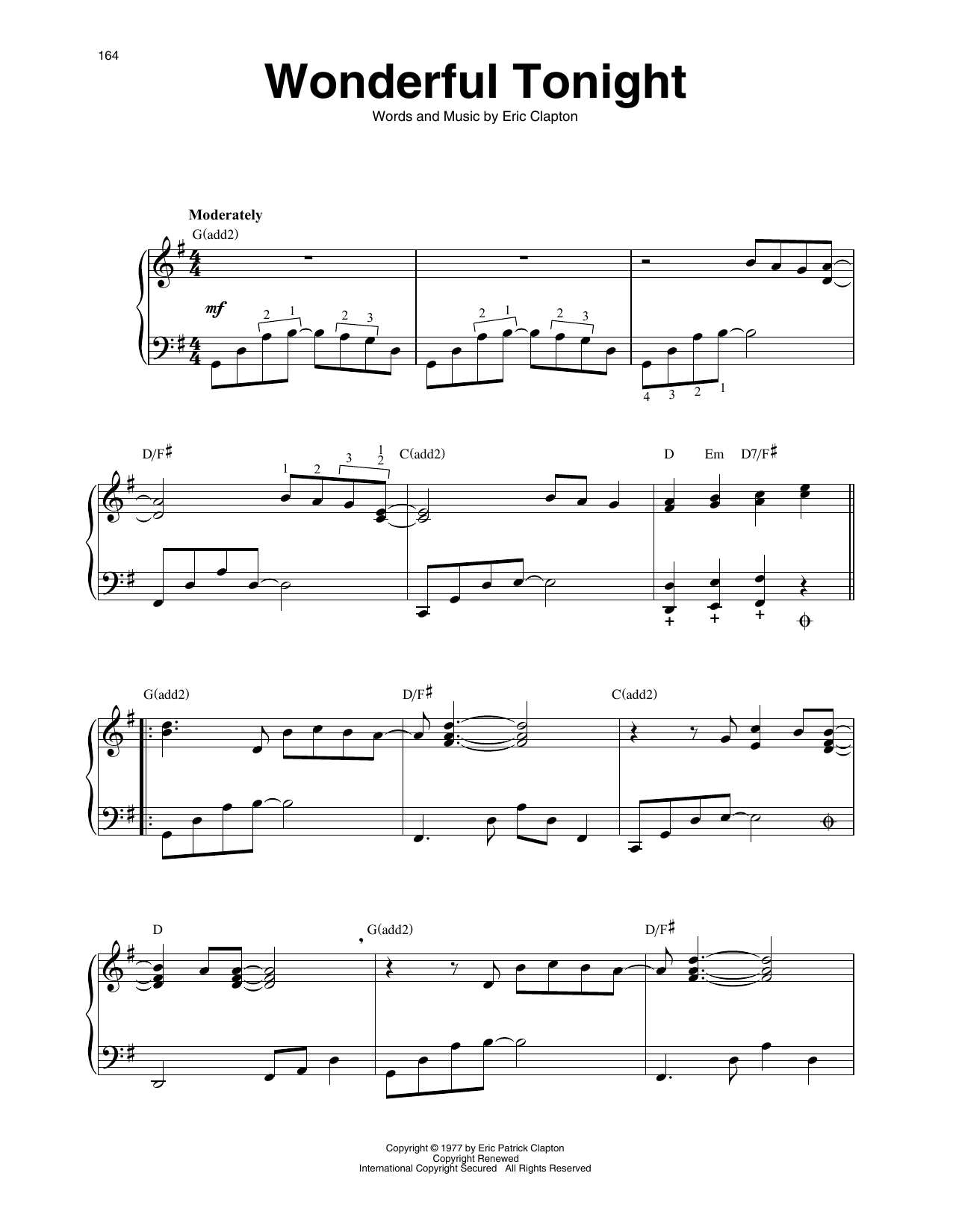 Wonderful Tonight - sheet music by Eric Clapton - smd-1390887 ...