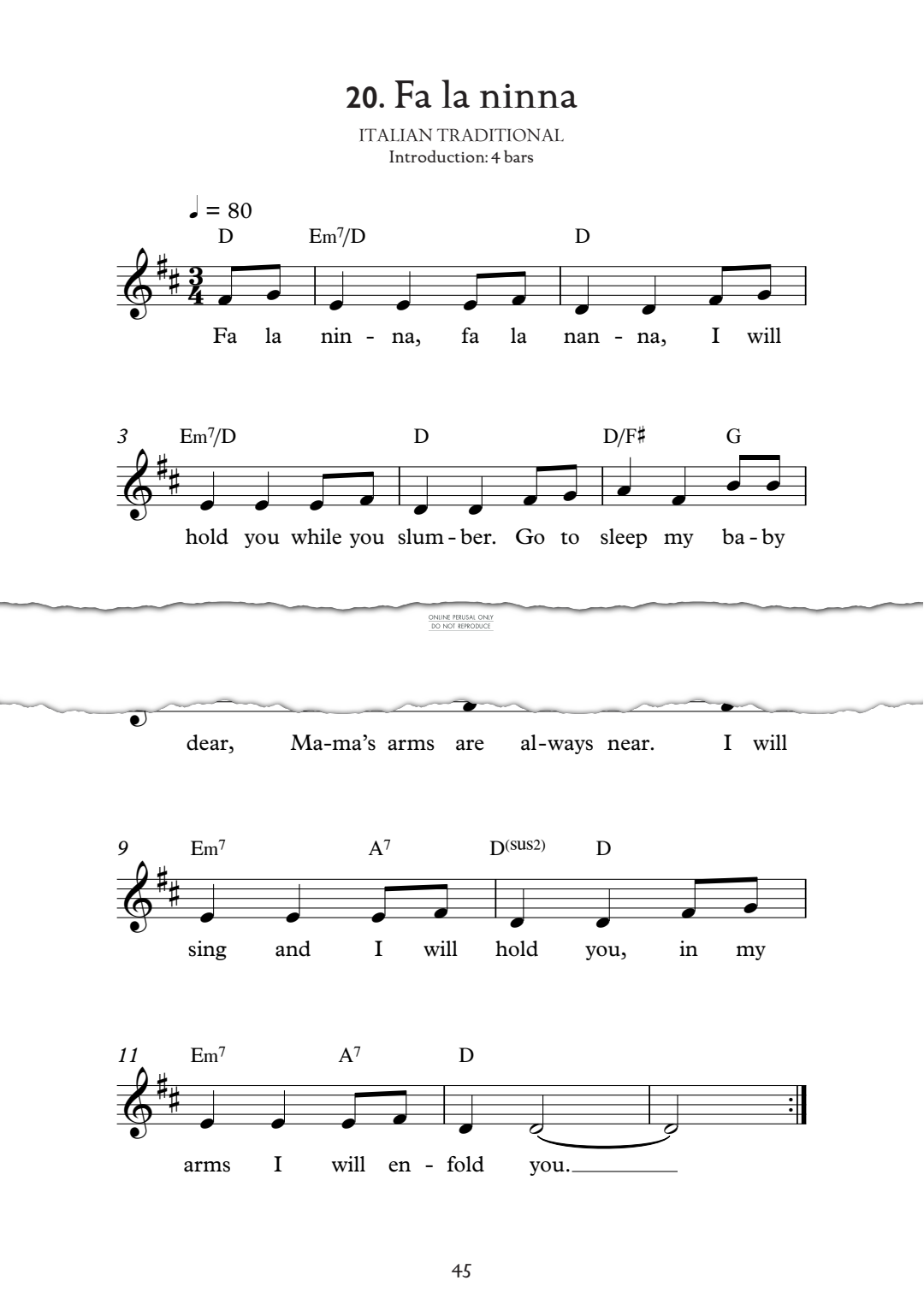 Fa La Ninna (Lin Marsh) | Sheet Music: Voice | PDF Download