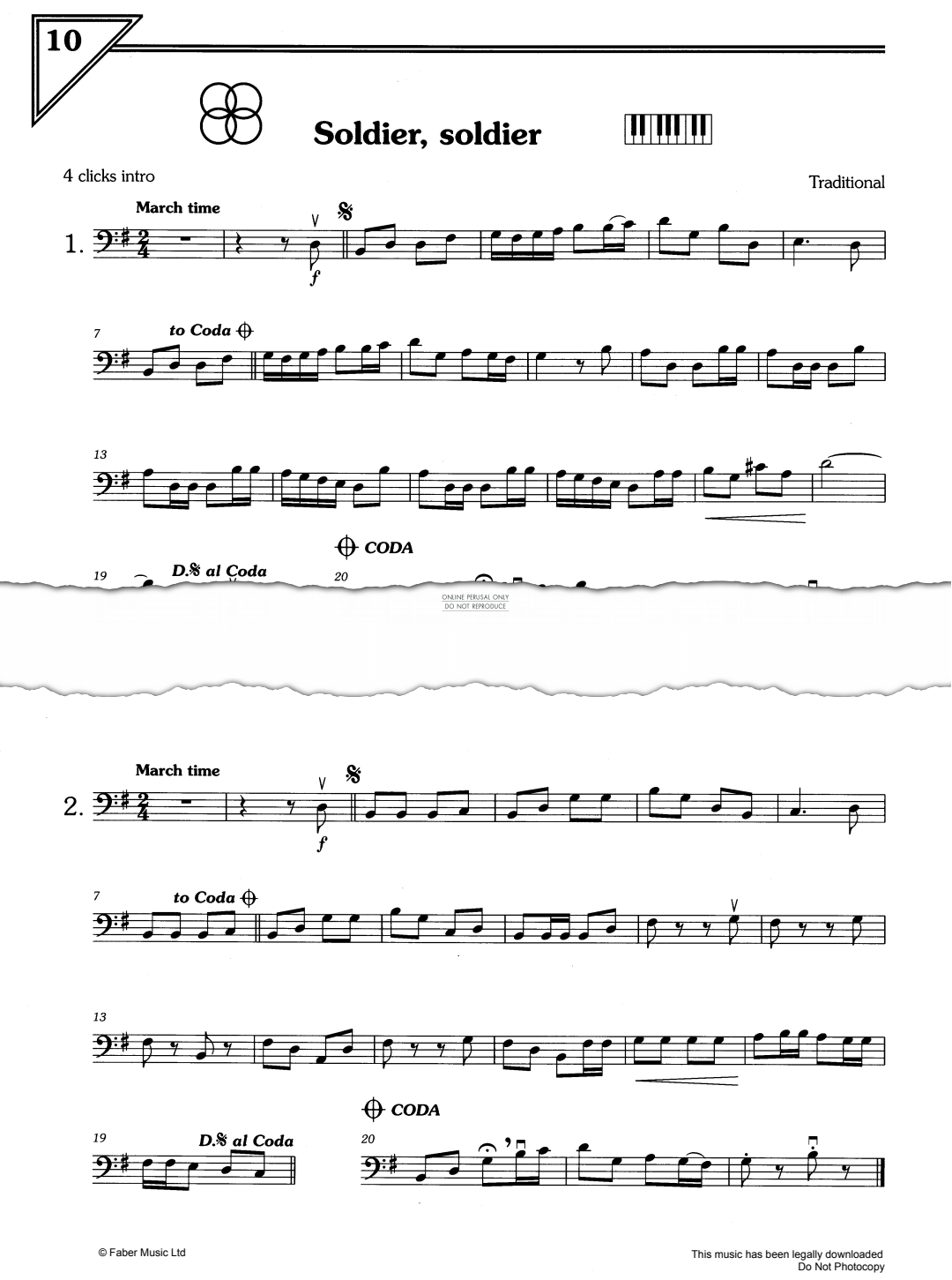 Soldier, Soldier - sheet music by Traditional - fbd-1822 | notendownload