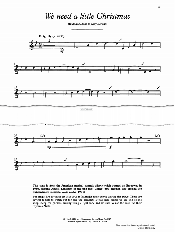 We Need A Little Christmas (from 'Mame') (Jerry Herman) | Sheet Music ...