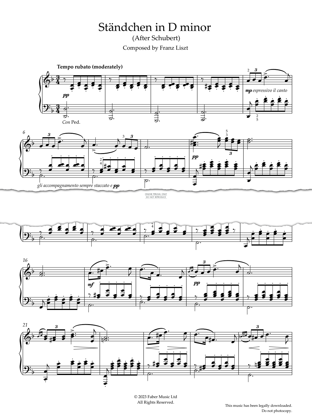 Ständchen in D Minor - sheet music by Franz Schubert - fbd-48390 ...