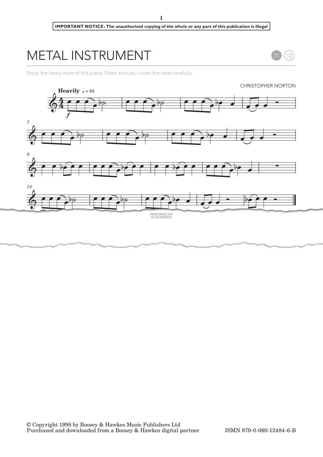 Metal Instrument - sheet music by Christopher Norton - fbd-23542 ...