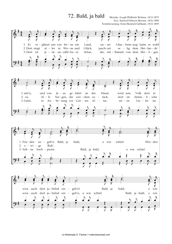 Bald, ja bald - sheet music by Joseph Philbrick Webster, 1819-1875 ...