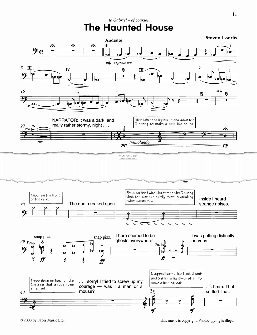 The Haunted House (Steven Isserlis) | Sheet Music: Piano, Cello | PDF ...