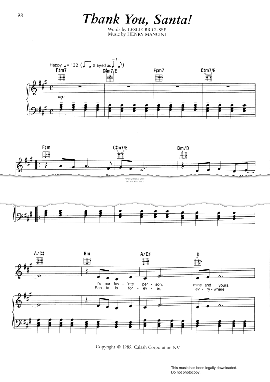 Thank You, Santa! (from 'Santa Claus: The Movie') (Henry Mancini ...