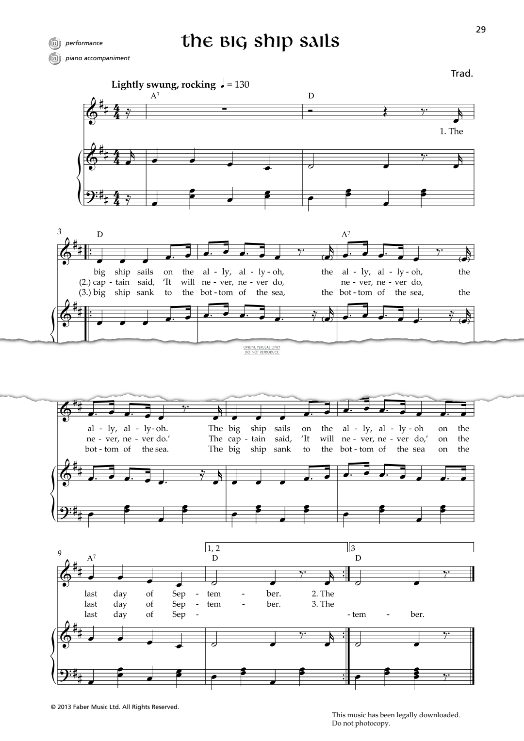 The Big Ship Sails - sheet music by Traditional - fbd-18230 | notendownload
