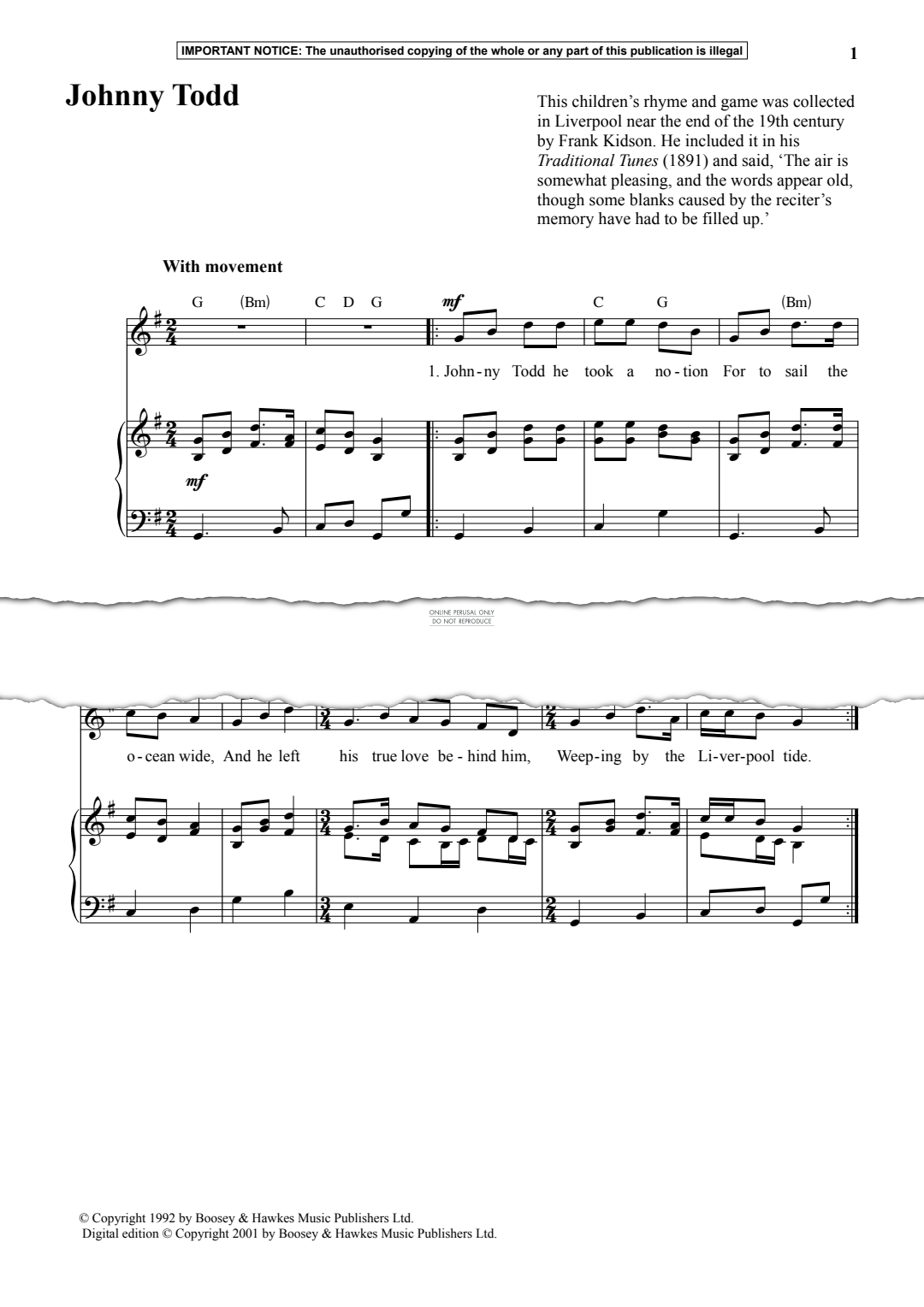 Johnny Todd - Noten von Anon - fbd-9090 | notendownload