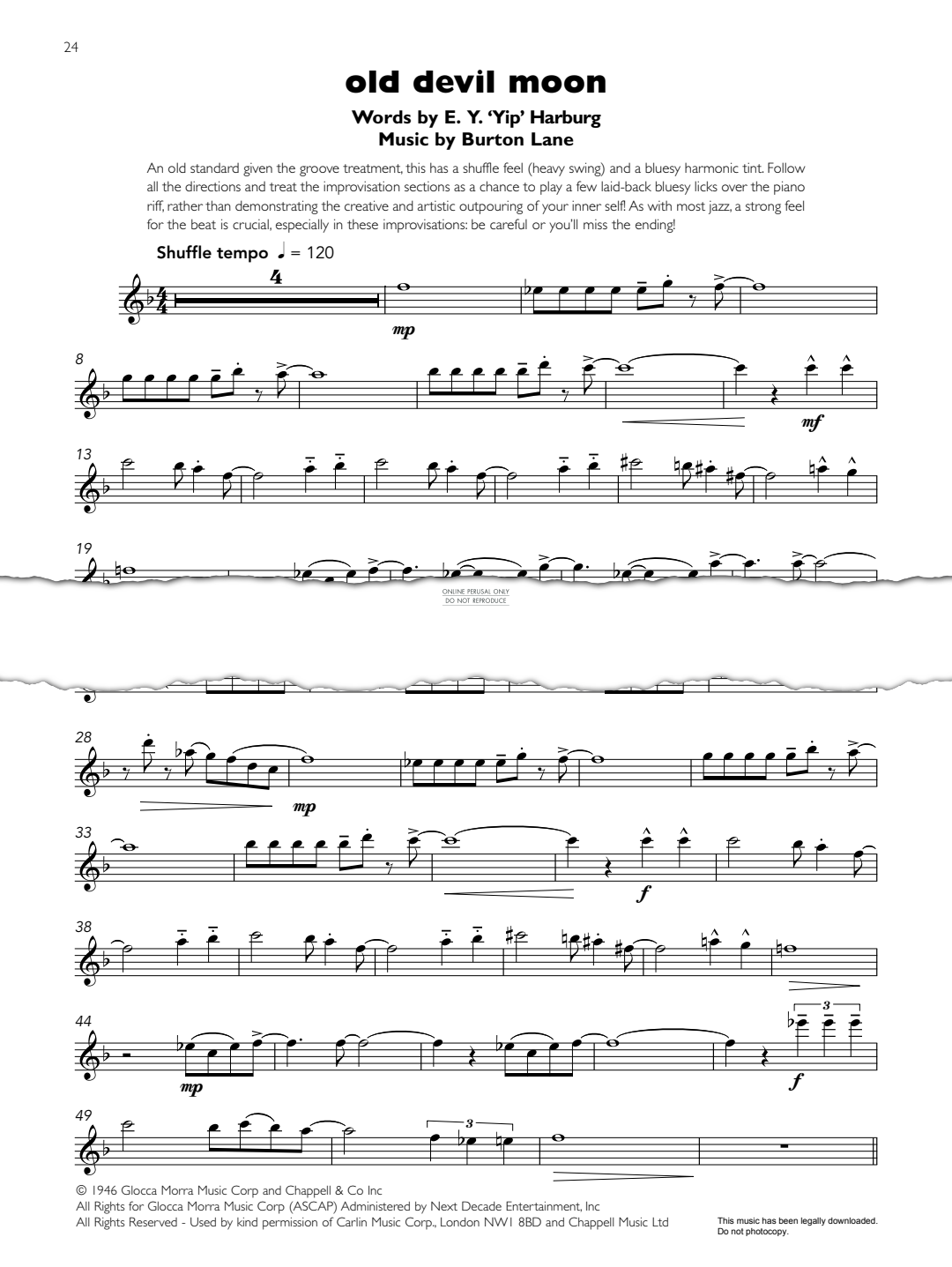 Old Devil Moon - sheet music by Burton Lane - fbd-19756 | notendownload