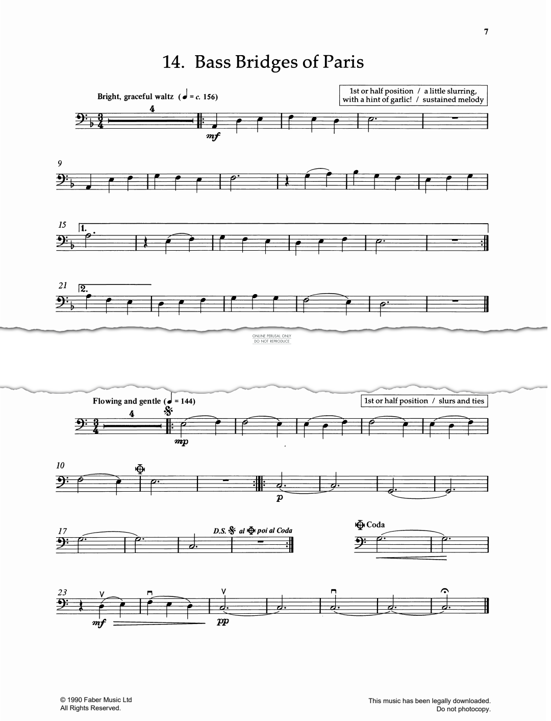 Bass Bridges Of Paris (Tony Osborne) | Noten: Klavier, Kontrabass | PDF ...