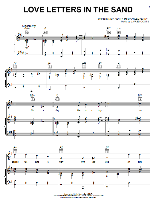 Love Letters In The Sand - Online Noten von Patsy Cline - smd-97048 ...