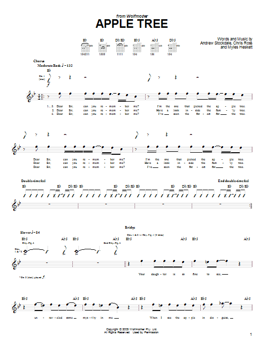 Apple Tree - sheet music by Wolfmother - smd-56618 | notendownload