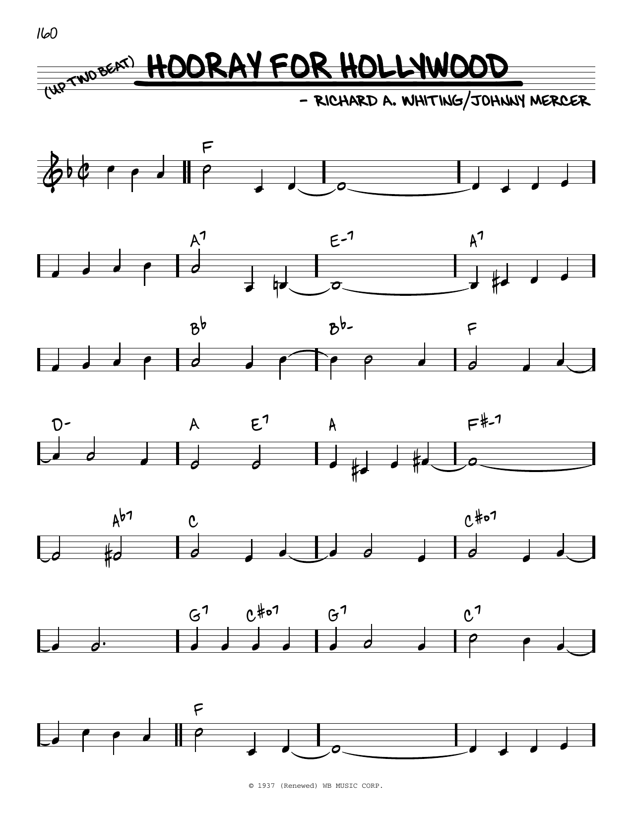 Hooray For Hollywood - Online Noten von Johnny Mercer - smd-460430 ...