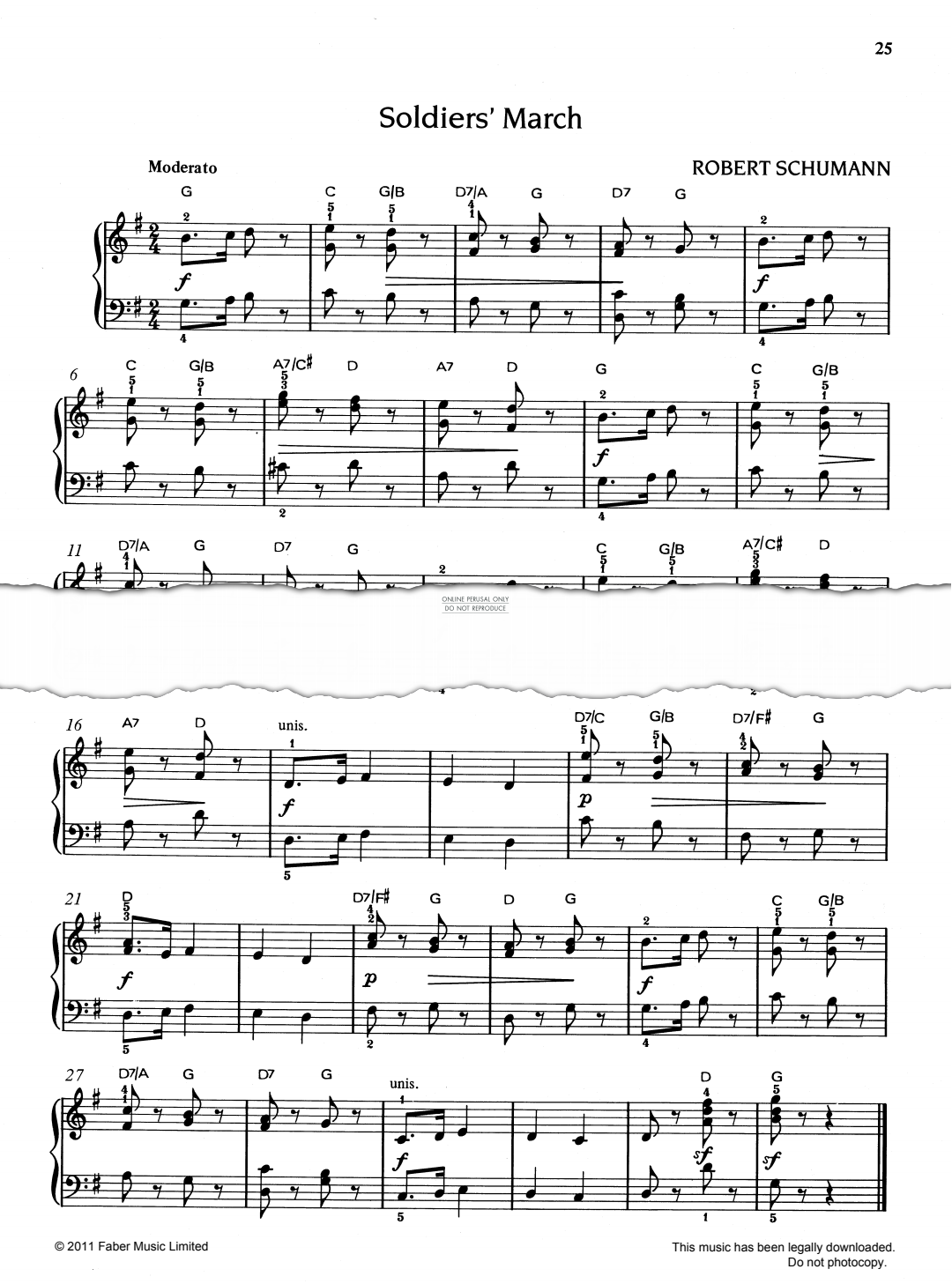 Soldier's March - sheet music by Robert Schumann - fbd-9952 | notendownload