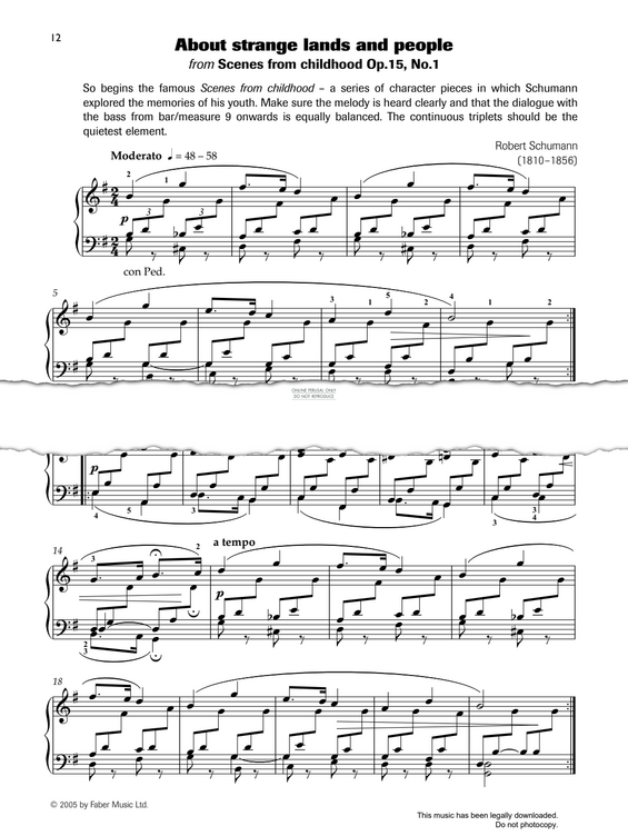 About Strange Lands And People (from ‘Scenes from childhood’ Op. 15, No ...