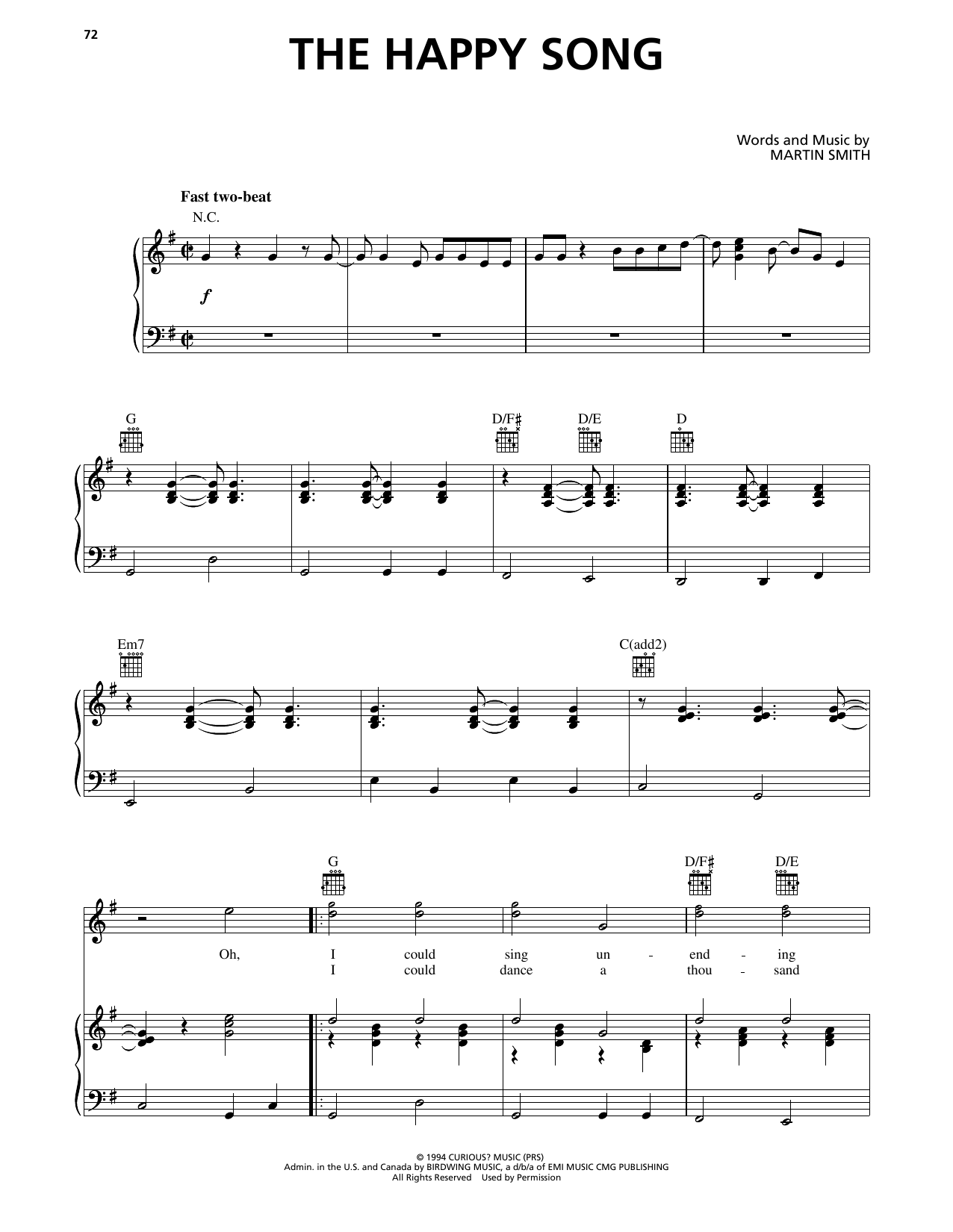 The Happy Song - sheet music by Delirious? - smd-1228350 | notendownload