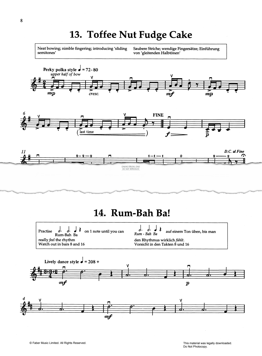 Toffee Nut Fudge Cake/Rum-Bah Ba!/Vanilla Ice Cream - sheet music by ...