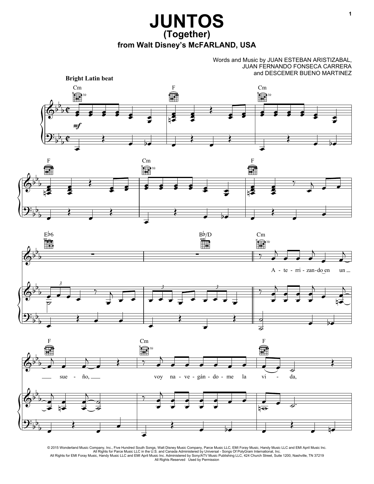 Juntos (Together) - sheet music by Juanes - smd-158447 | notendownload