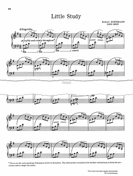 Little Study (Robert Schumann) | Noten: Klavier | PDF Download