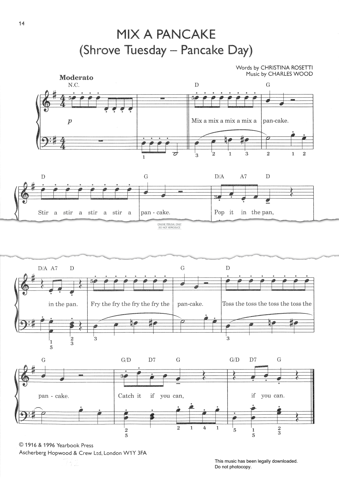 Mix A Pancake - Noten von Charles Wood - fbd-42539 | notendownload