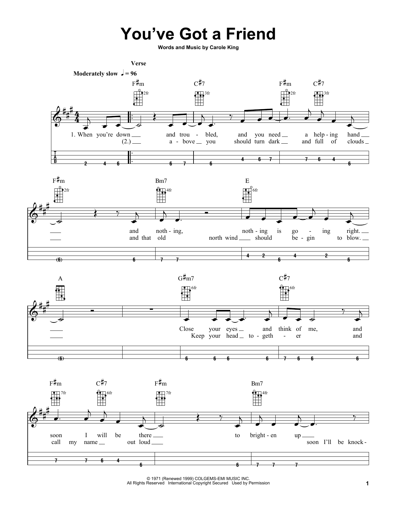 You've Got A Friend (arr. Bobby Westfall) - Online Noten von James ...