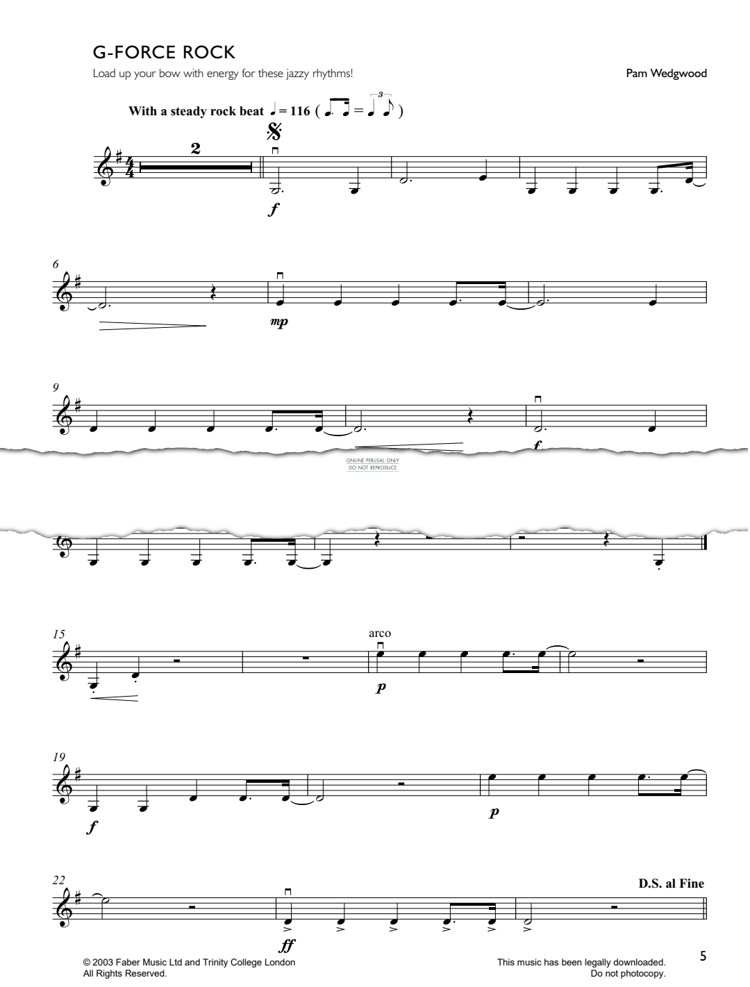 G-Force Rock - sheet music by Pam Wedgwood - fbd-49974 | notendownload