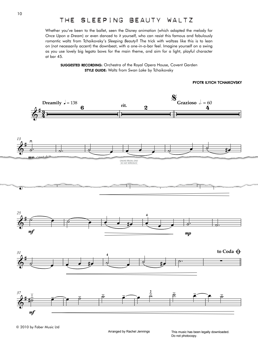 The Sleeping Beauty Waltz (Pyotr Ilyich Tchaikovsky) | Sheet Music ...