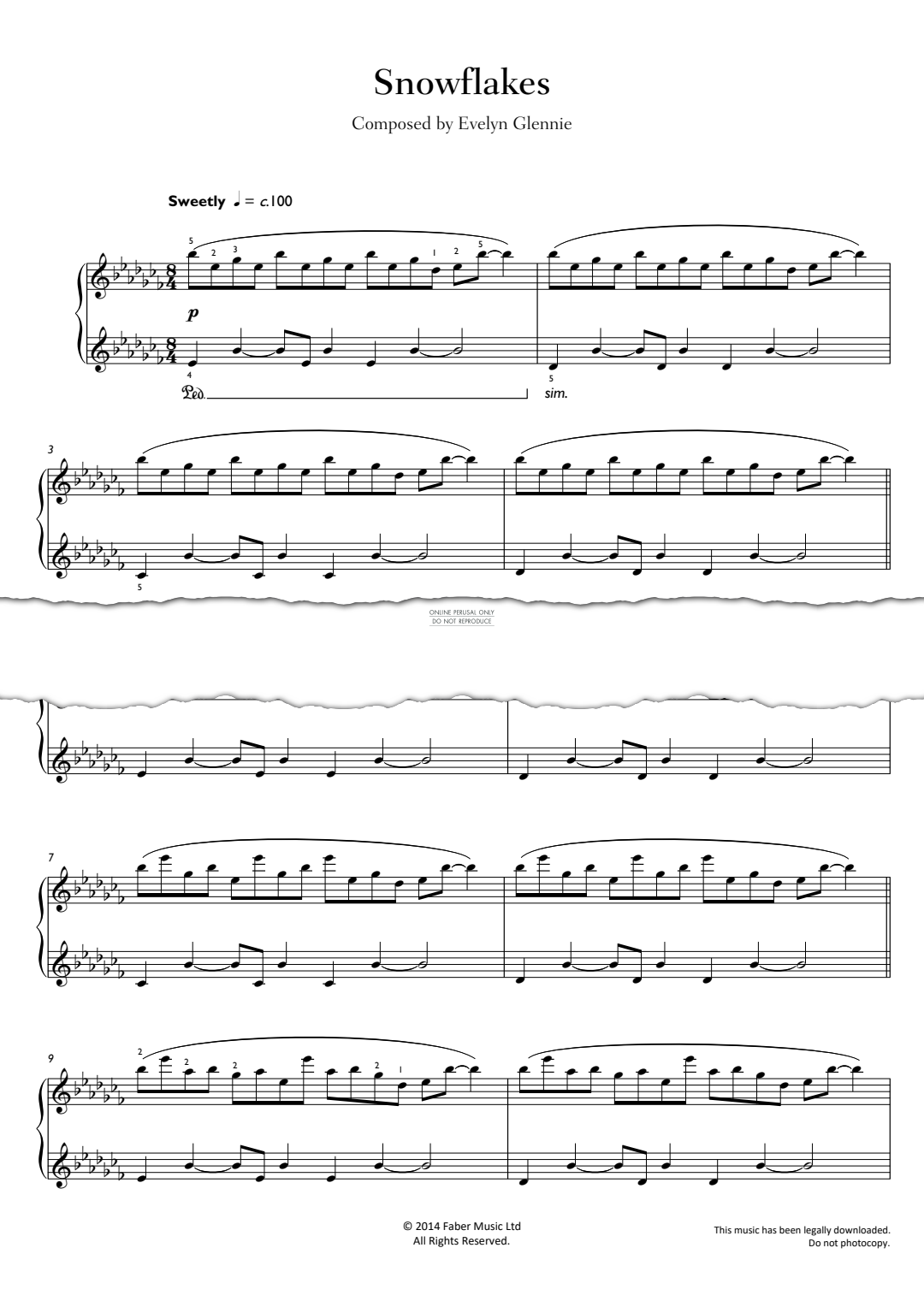 Snowflakes - sheet music by Evelyn Glennie - fbd-32119 | notendownload