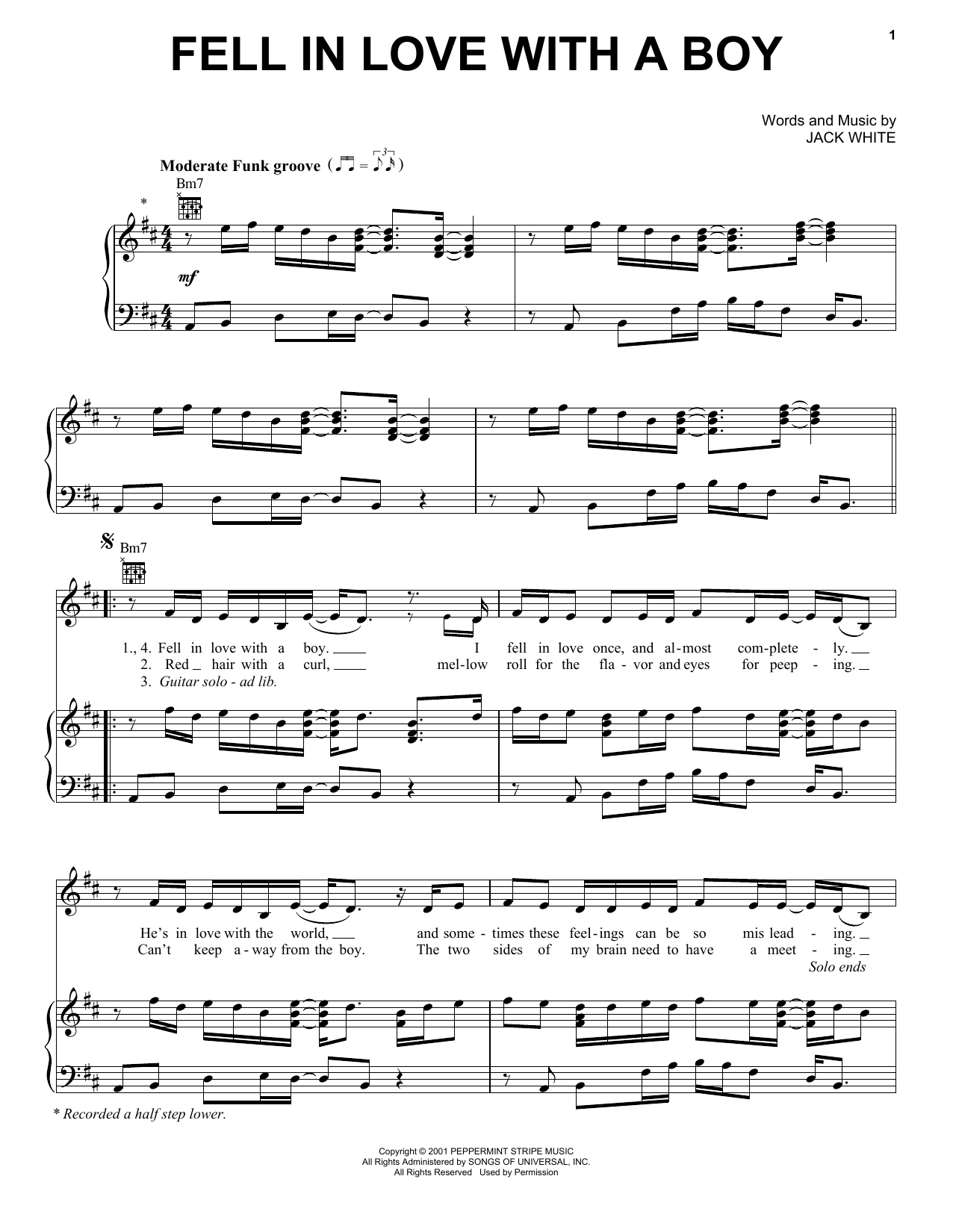Fell In Love With A Boy (Joss Stone) | Sheet Music: Piano, Vocal ...