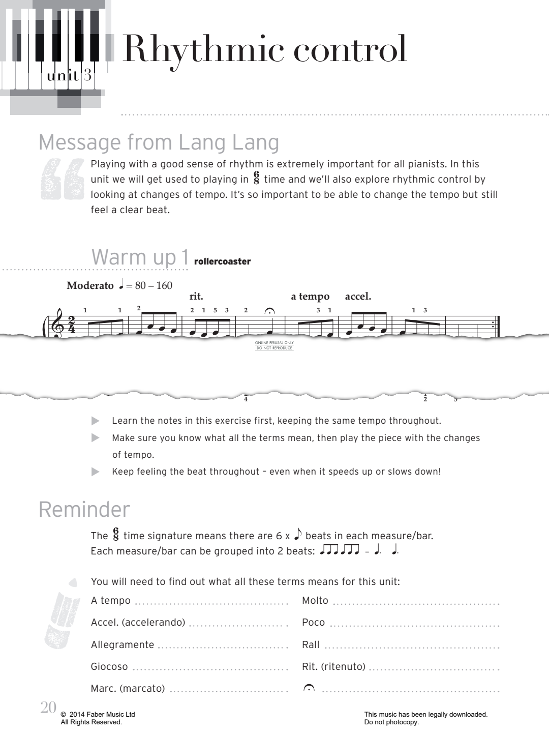 Warm up - Rhythmic Control - sheet music by Lang Lang - fbd-45650 ...