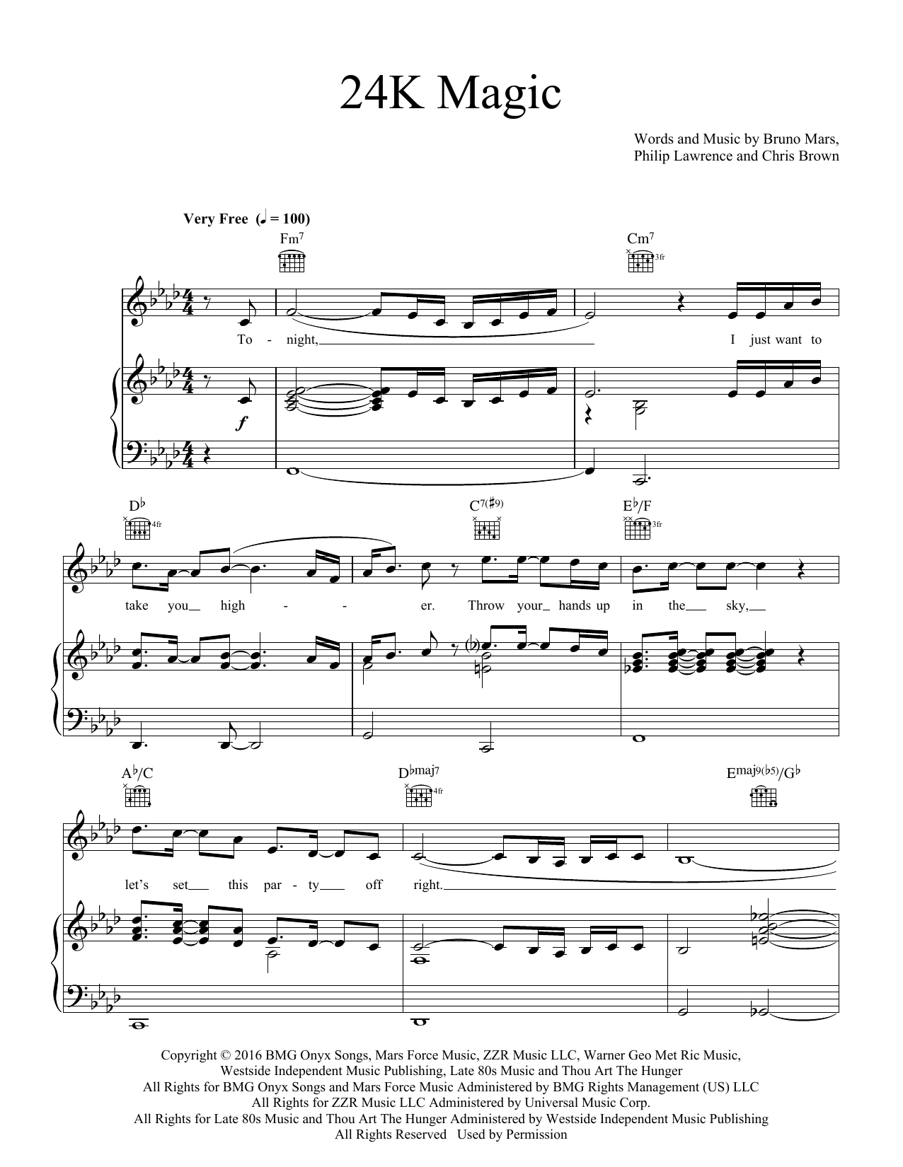 24K Magic - sheet music by Bruno Mars - smd-1358859 | notendownload