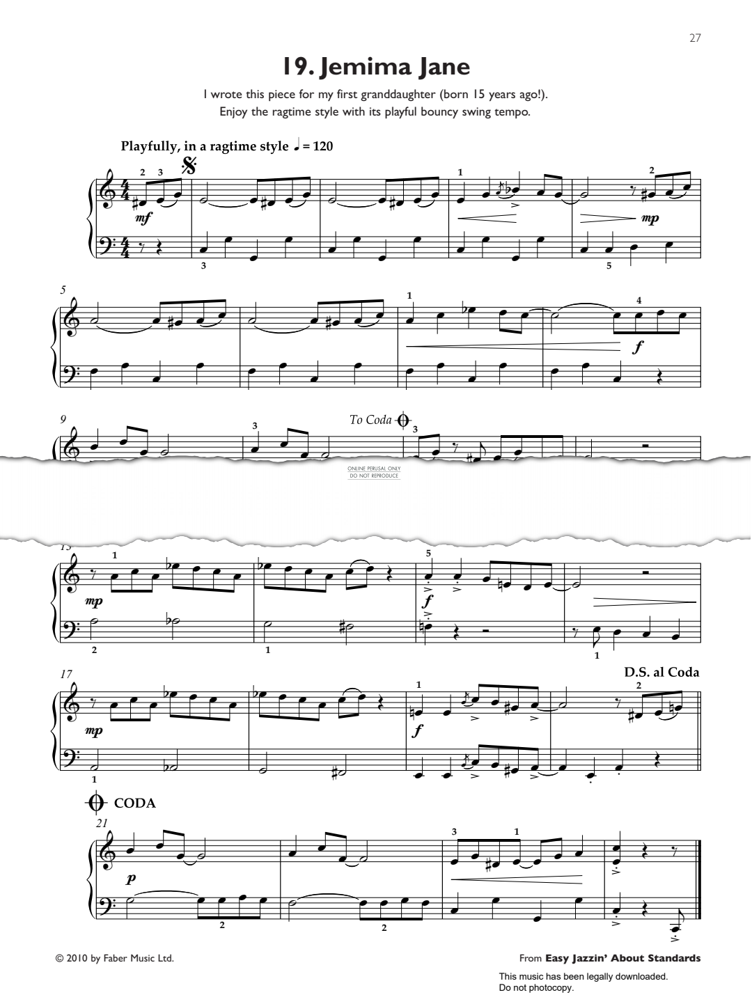 Jemima Jane - Noten von Pam Wedgwood - fbd-47845 | notendownload