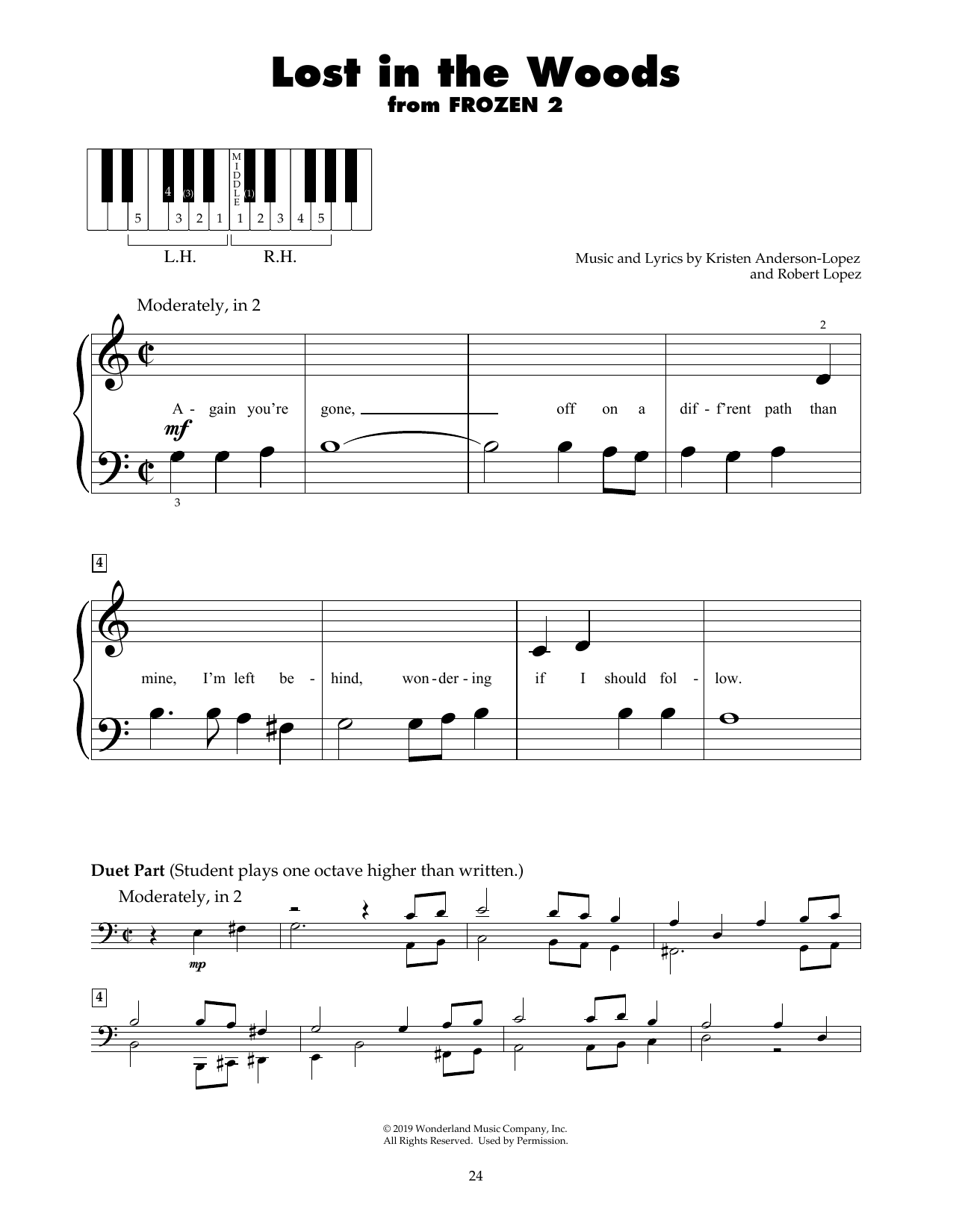Lost In The Woods (from Disney's Frozen 2) - sheet music by Jonathan Groff - smd-1376918 ...