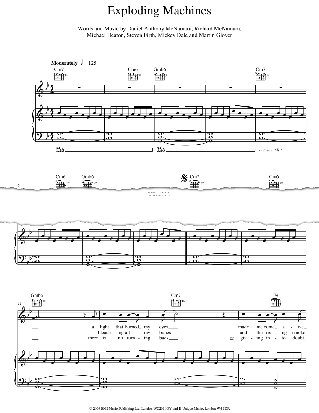 Exploding Machines - Noten von Embrace - fbd-187 | notendownload