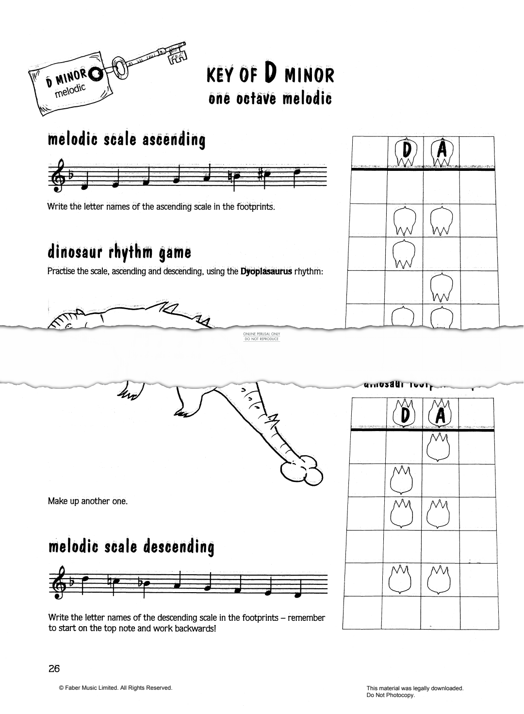 D Melodic Minor Scale/Theme From Abdelazer - sheet music by Mary Cohen ...
