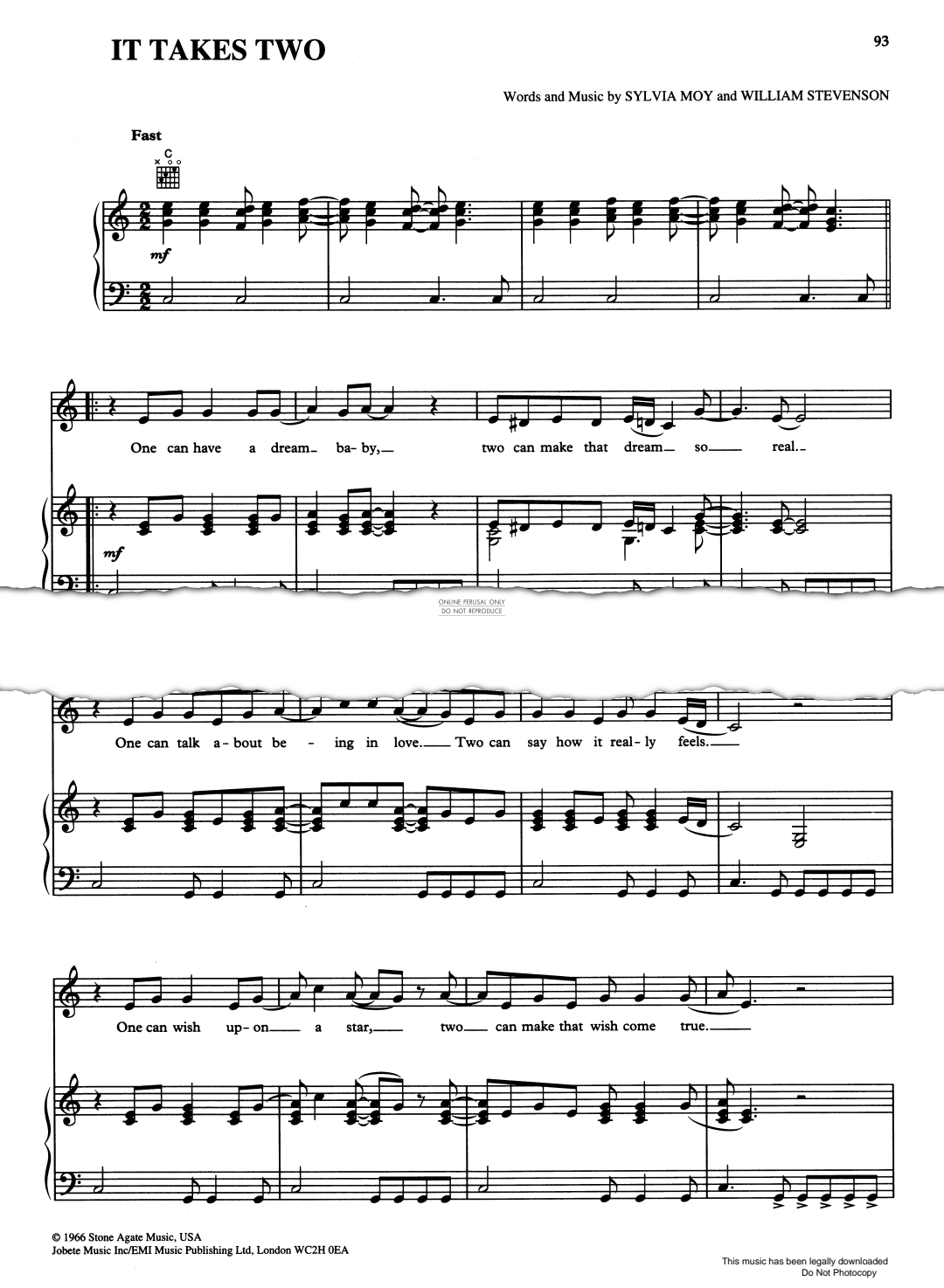 It Takes Two - sheet music by Marvin Gaye - fbd-6789 | notendownload