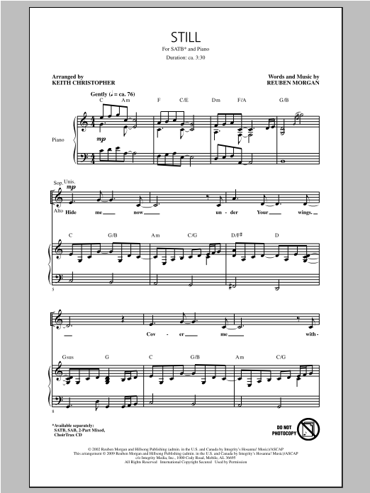 Still (Keith Christopher) | Sheet Music: SATB Choir | PDF Download