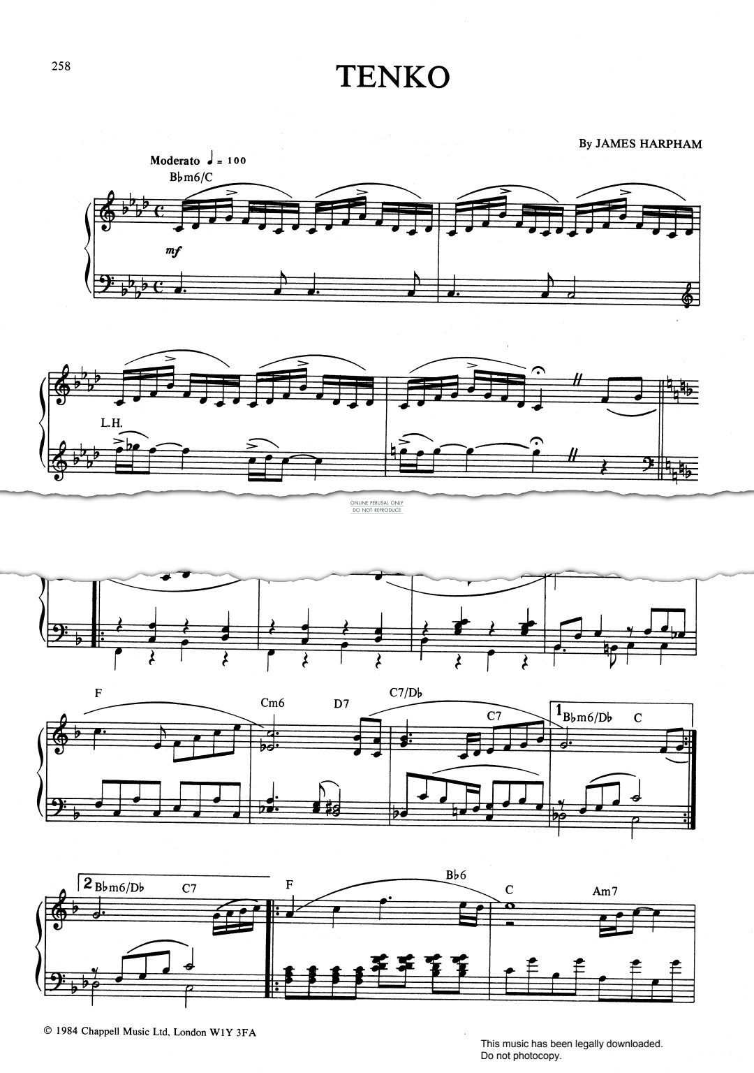 Tenko - sheet music by James Harpham - fbd-25187 | notendownload