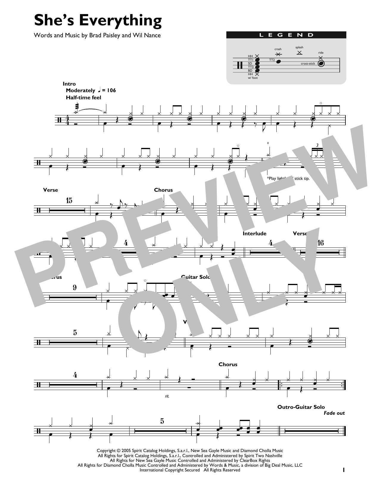 She's Everything - sheet music by Brad Paisley - smd-427102 | notendownload