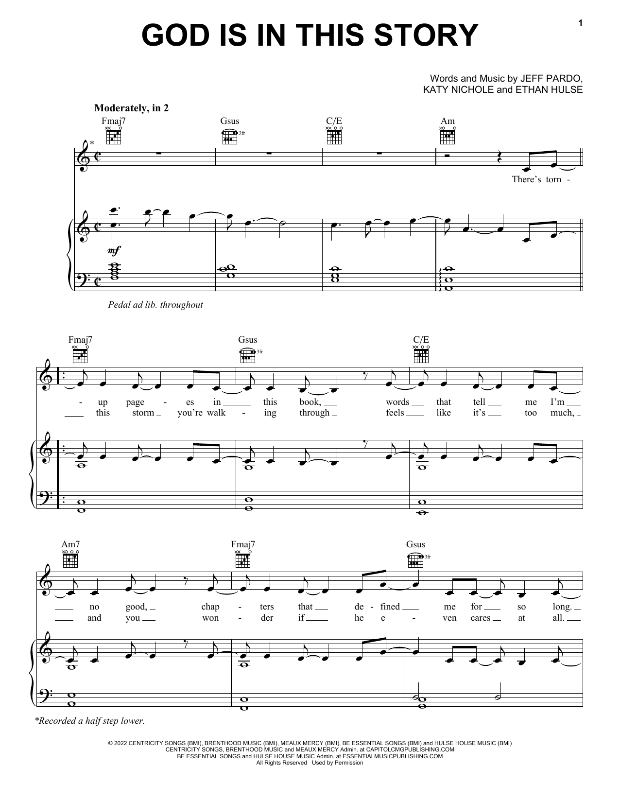 God Is In This Story - sheet music by Katy Nichole & Big Daddy Weave ...