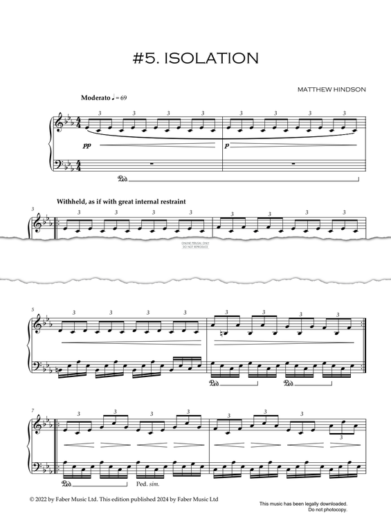 #5. Isolation - sheet music by Matthew Hindson - fbd-51828 | notendownload