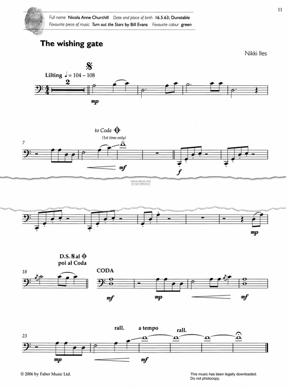 The Wishing Gate - sheet music by Nikki Iles - fbd-25875 | notendownload